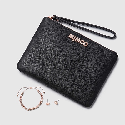Black Rose Gold Ringlet Gift Set - Stud Earrings | Mimco
