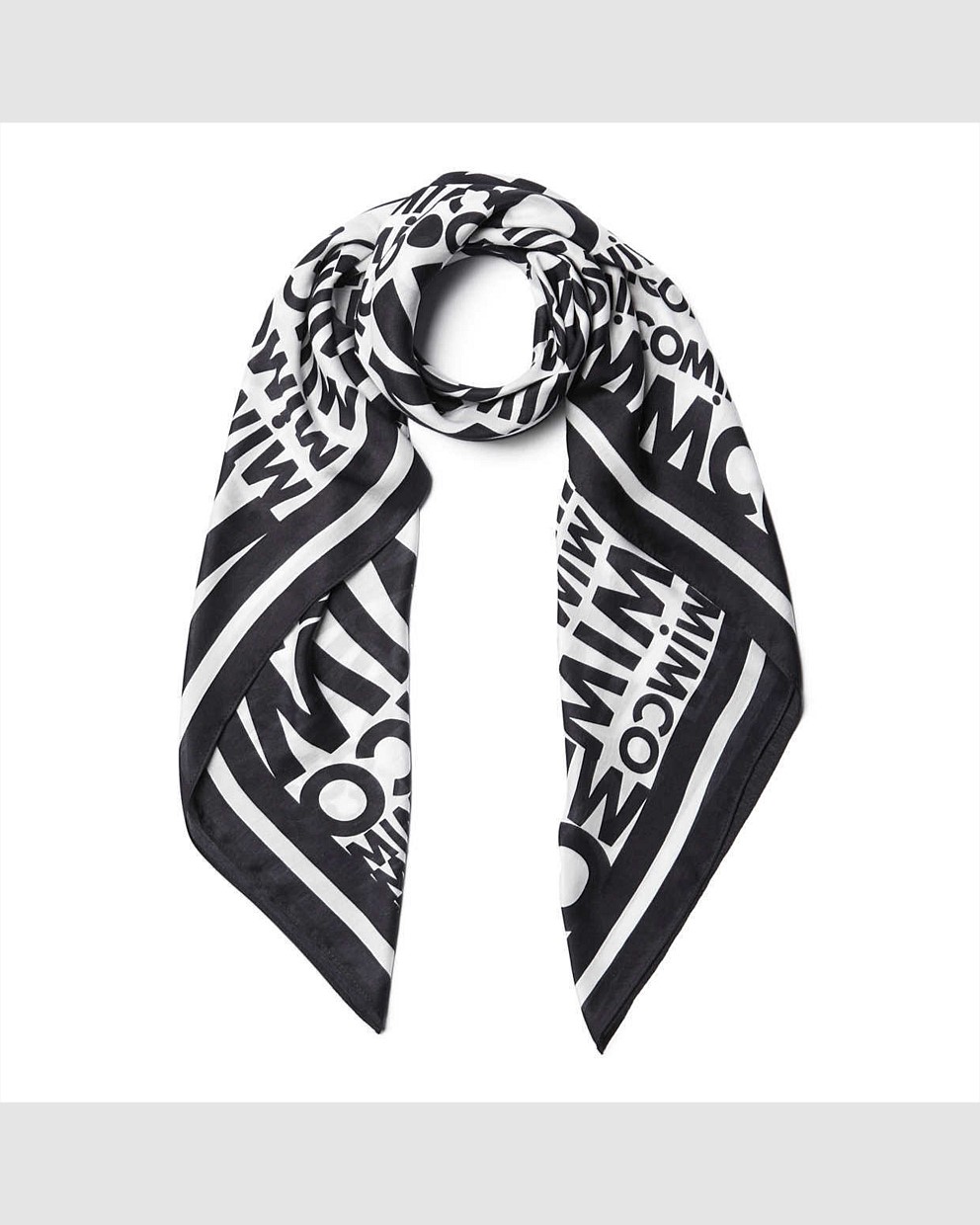 White Logo Scarf - Scarves | Mimco