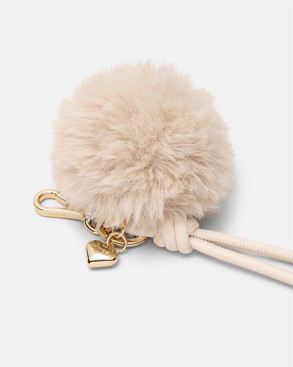 Off White Fluffy Knot Bag Charm - Exclusive Edit | Mimco
