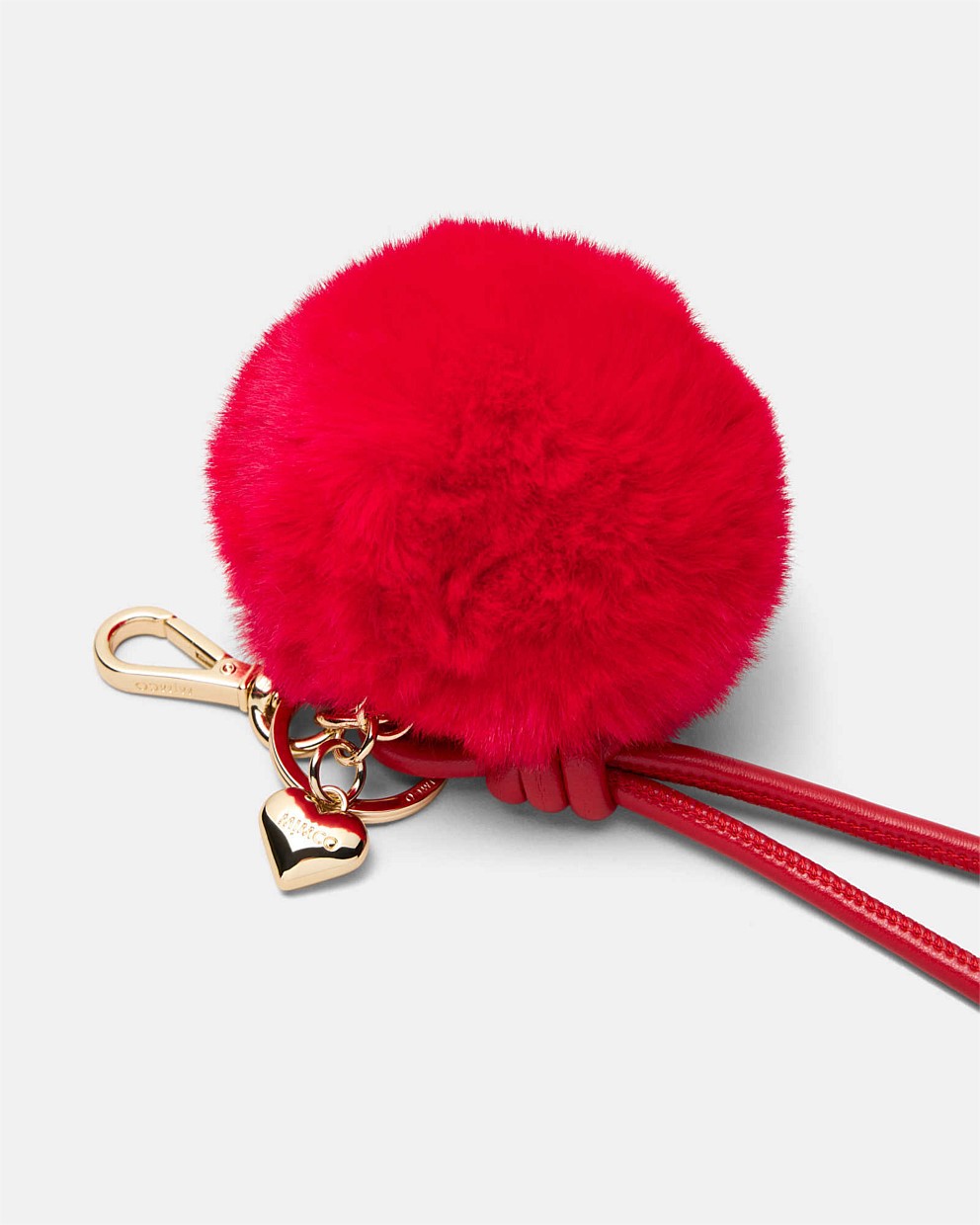 Lipstick Red Fluffy Knot Bag Charm - Bag Charms | Mimco